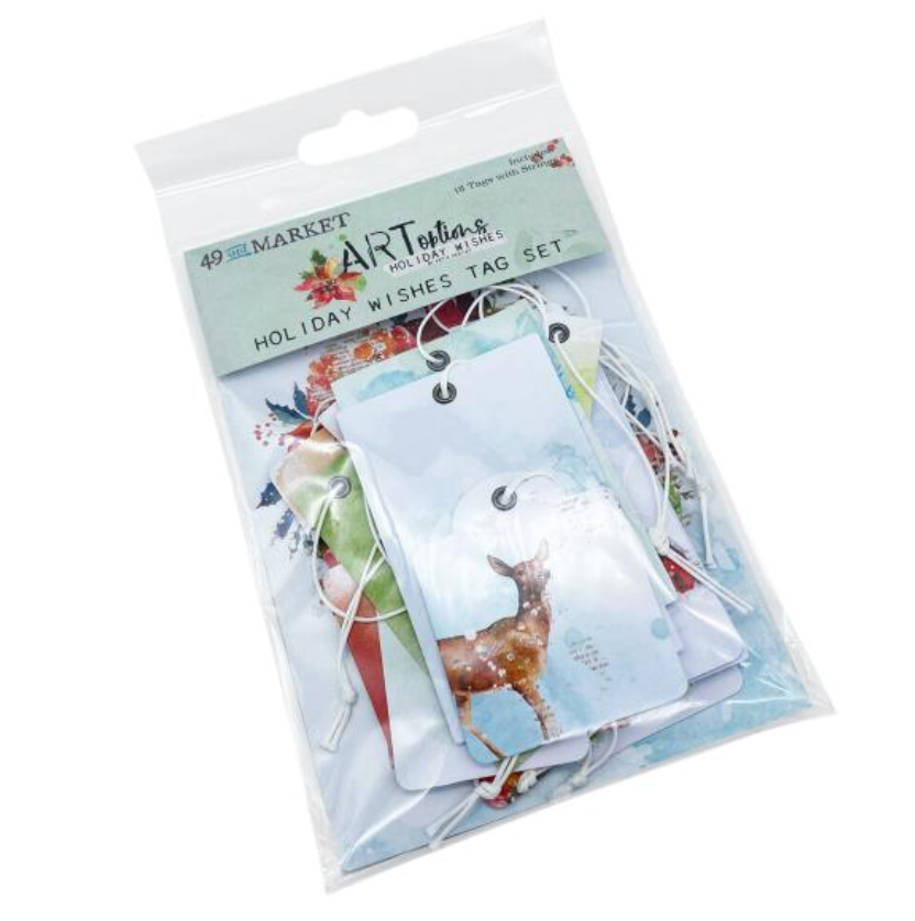 49 and Market - ARToptions Holiday Wishes - Tag Set - Messy Papercrafts