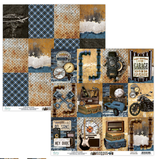 Garage - 12 x 12 Paper Set - Mintay Papers