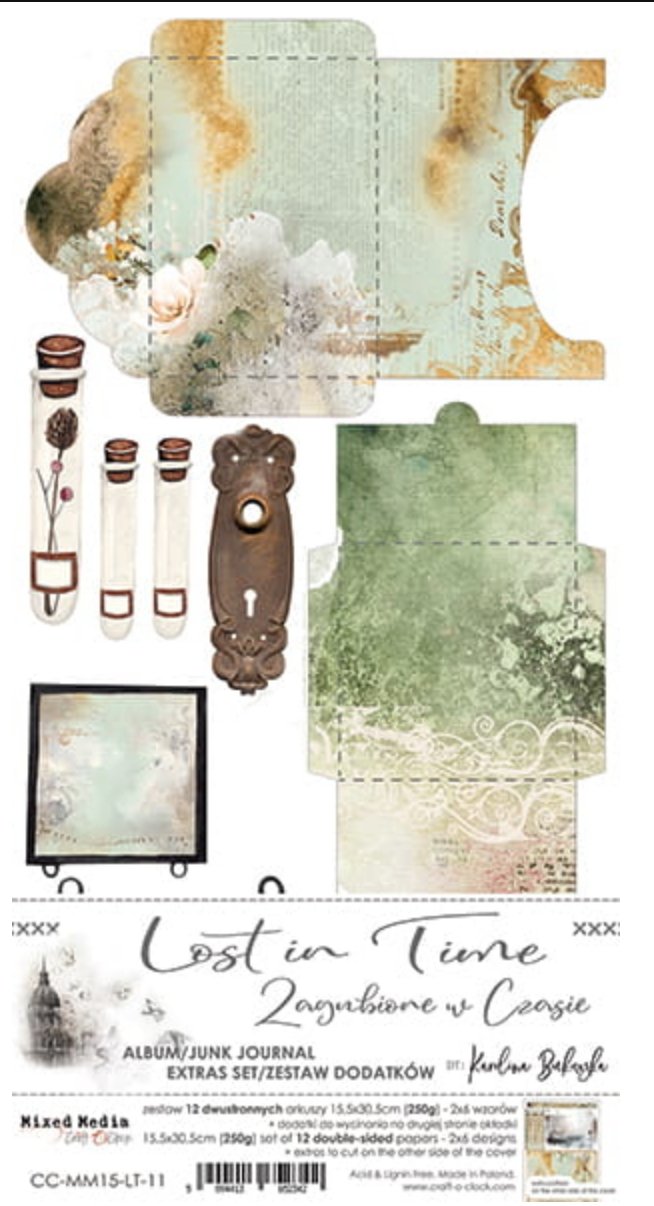 Craft O Clock - 6x12 Paper - Lost In Time - Album / Junk Journal ...